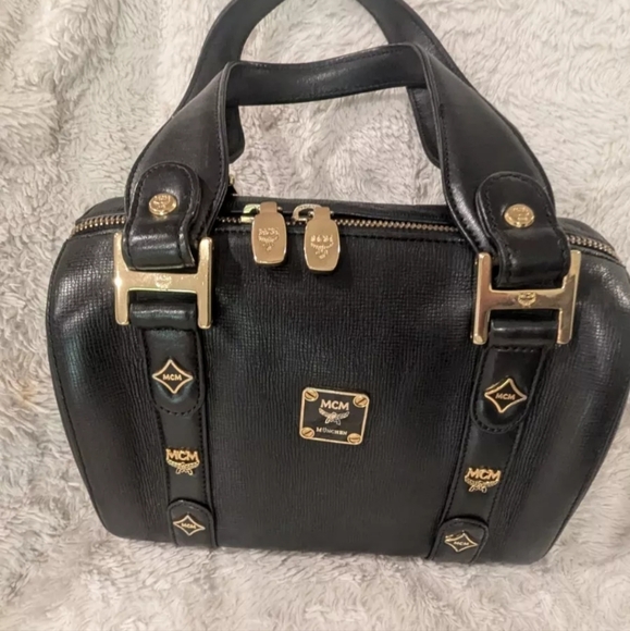 MCM | Bags | Authentic Black Leather Mini Bostondoctor Mcm ...